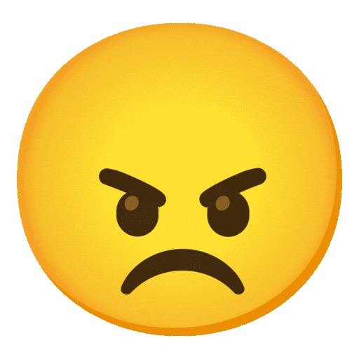 😠 Angry Face on Noto Color Emoji, Animated 16.0