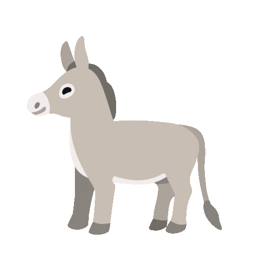 Donkey on Noto Color Emoji, Animated 16.0