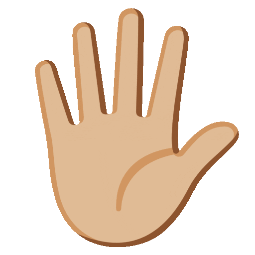 🖐🏼 Hand with Fingers Splayed: Medium-Light Skin Tone on Noto Color ...
