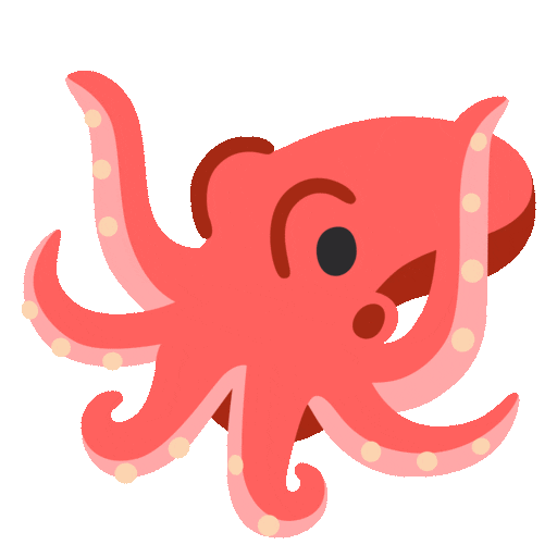 🐙 Oktopus auf Noto Color Emoji, Animated 16.0