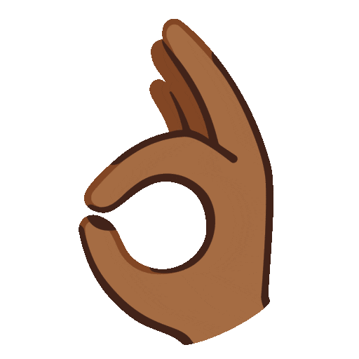 👌🏾 OK Hand: Medium-Dark Skin Tone on Noto Color Emoji, Animated 16.0