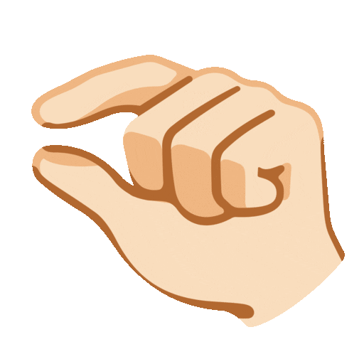 🤏🏻 Pinching Hand: Light Skin Tone on Noto Color Emoji, Animated 16.0