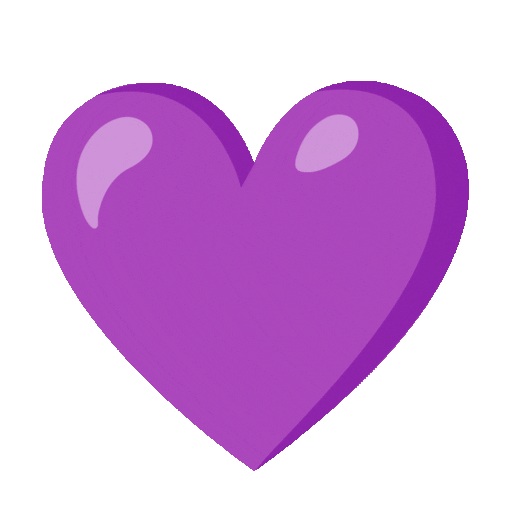💜 Lila Herz auf Noto Color Emoji, Animated 16.0