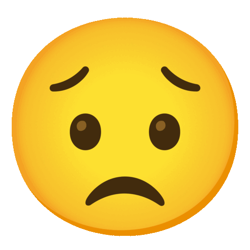 😥 Sad but Relieved Face on Noto Color Emoji, Animated 16.0