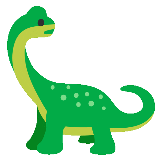 🦕 Sauropod on Noto Color Emoji, Animated 16.0