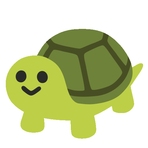 Noto Color Emoji, Animated 16.0పై 🐢 తాబేలు