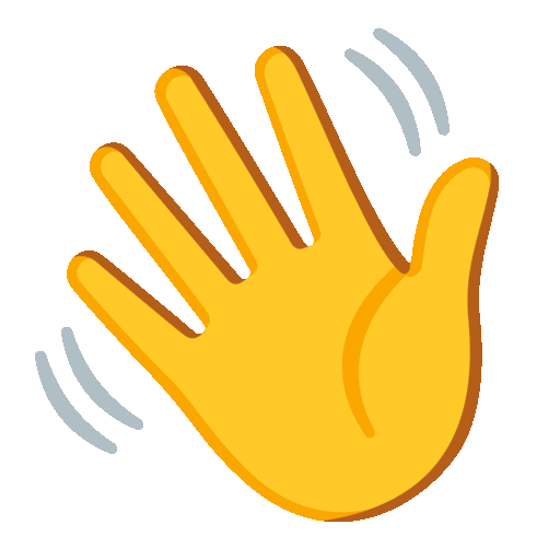 👋 Waving Hand on Noto Color Emoji, Animated 16.0