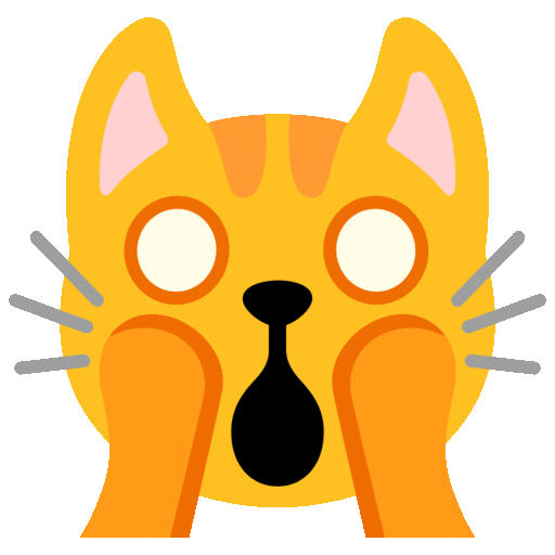 🙀 Weary Cat on Noto Color Emoji, Animated 16.0