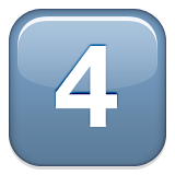 4️⃣ Keycap Digit Four on Apple iOS 9.0