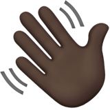 👋🏿 Waving Hand: Dark Skin Tone on Apple iOS 14.2