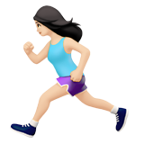🏃🏻‍♀️ Woman Running: Light Skin Tone on Apple iOS 16.4