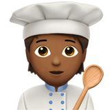 🧑🏾‍🍳 Cook: Medium-Dark Skin Tone on Apple iOS 18.4