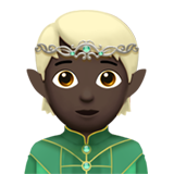 🧝🏿 Elf: Dark Skin Tone on Apple iOS 18.4