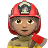🧑🏽‍🚒 Firefighter: Medium Skin Tone on Apple iOS 18.4