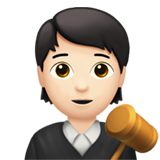 🧑🏻‍⚖️ Judge: Light Skin Tone on Apple iOS 18.4