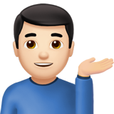 💁🏻‍♂️ Man Tipping Hand: Light Skin Tone on Apple iOS 18.4