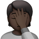 🤦🏿 Person Facepalming: Dark Skin Tone on Apple iOS 18.4