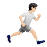 🏃🏻‍ ️ Person Running: Light Skin Tone, Facing Right on Apple iOS 18.4