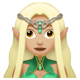 🧝🏼‍♀️ Woman Elf: Medium-Light Skin Tone on Apple iOS 18.4