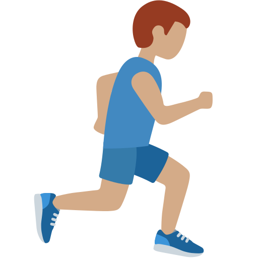 🏃🏽‍♂️‍ ️ Man Running: Medium Skin Tone, Facing Right on Discord 15.1