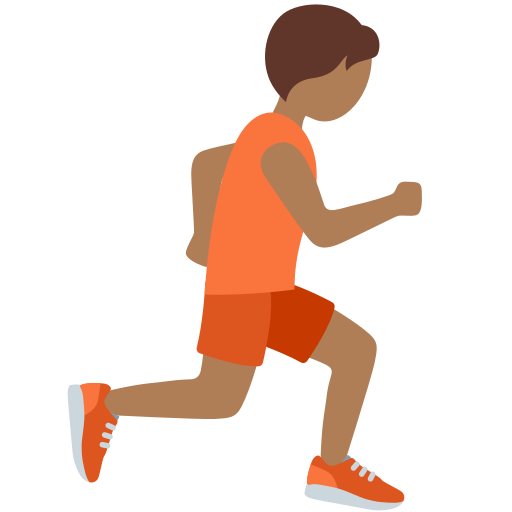 🏃🏾‍ ️ Person Running: Medium-Dark Skin Tone, Facing Right on Discord 16.0.1