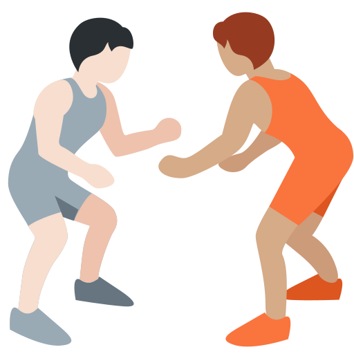 🧑🏻‍🫯‍🧑🏽 People Wrestling: Light Skin Tone, Medium Skin Tone on Discord ...