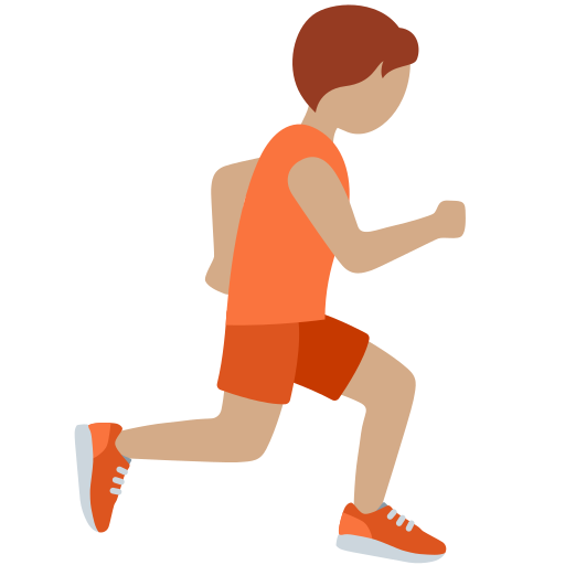 🏃🏽‍ ️ Person Running: Medium Skin Tone, Facing Right on Discord 17.0.1