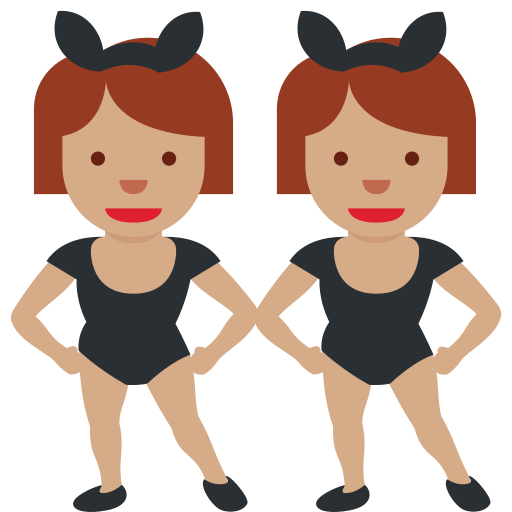 👯🏽‍♀️ Women With Bunny Ears: Medium Skin Tone on Discord 17.0.1