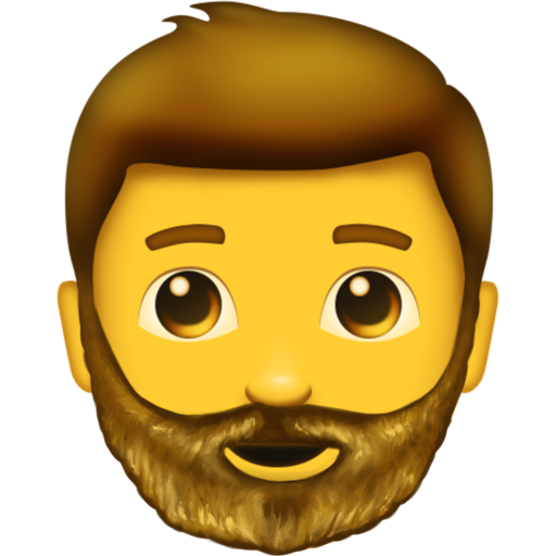 🧔 Person: Beard on Emojipedia Sample Images 6.0