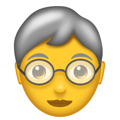 🧓 Older Person on Emojipedia Sample Images 11.0
