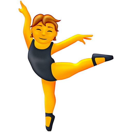 🧑‍🩰 Ballet Dancer on Emojipedia Sample Images 17.0