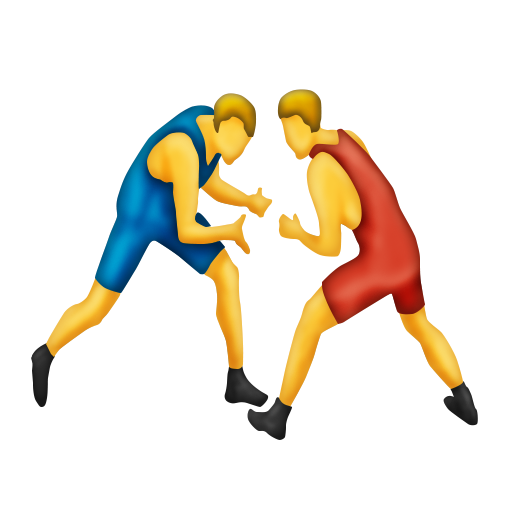 🤼 People Wrestling on Emojipedia Sample Images 5.0