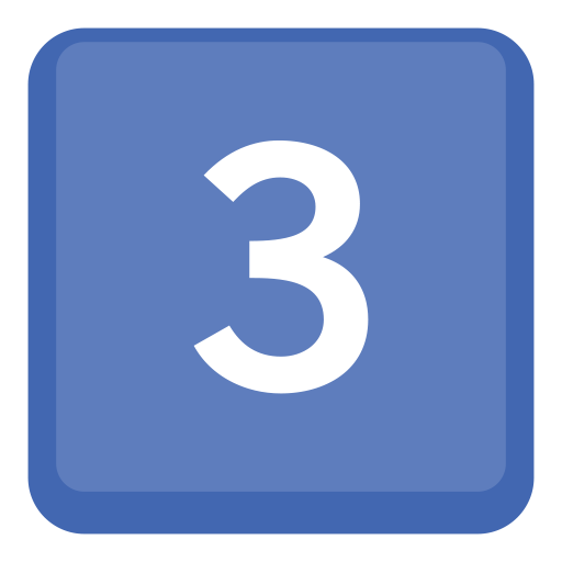 3️⃣ Keycap Digit Three on Facebook 2.2.1