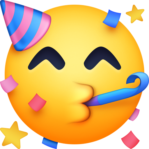 🥳 Partying Face on Facebook 4.0