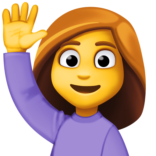 🙋 Person Raising Hand on Facebook 4.0