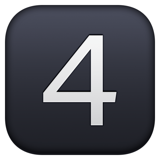 4️⃣ Keycap Digit Four on Facebook 4.0