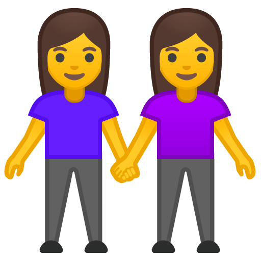 👭 Women Holding Hands on Google Noto Color Emoji Android 9.0