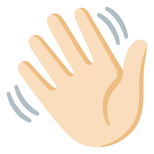 👋🏻 Waving Hand: Light Skin Tone on Google Noto Color Emoji 15.1