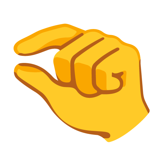 🤏 Pinching Hand on Google Noto Color Emoji 16.0