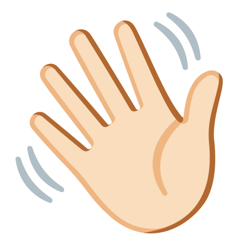 👋🏻 Waving Hand: Light Skin Tone on Google Noto Color Emoji 16.0