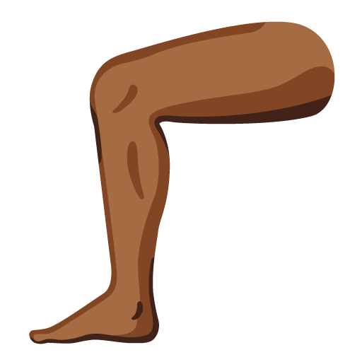 🦵🏾 Jambe : Peau Mate sur Google Noto Color Emoji 16.0 June Update