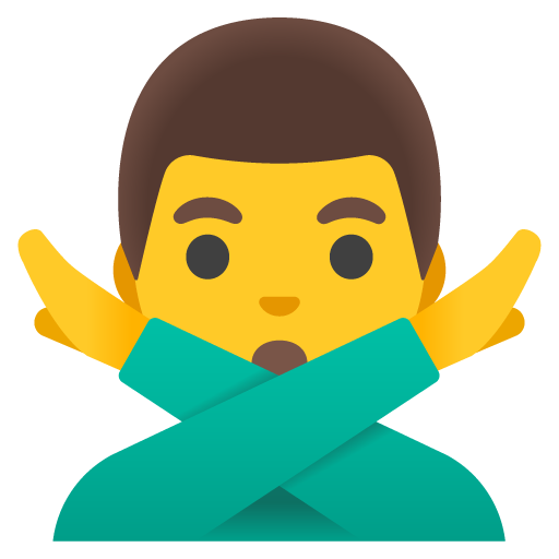 🙅‍♂️ Man Gesturing No on Google Noto Color Emoji 16.0 June Update
