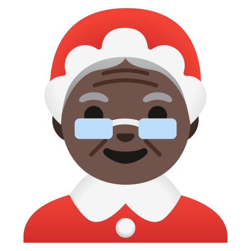 🤶🏿 Mrs. Claus: Dark Skin Tone on Google Noto Color Emoji 16.0 June Update