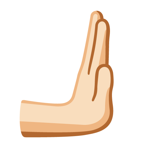 🏻 Rightwards Pushing Hand: Light Skin Tone on Google Noto Color Emoji ...