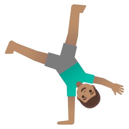 🤸🏽‍♂️ Man Cartwheeling: Medium Skin Tone on Google Noto Color Emoji 17.0
