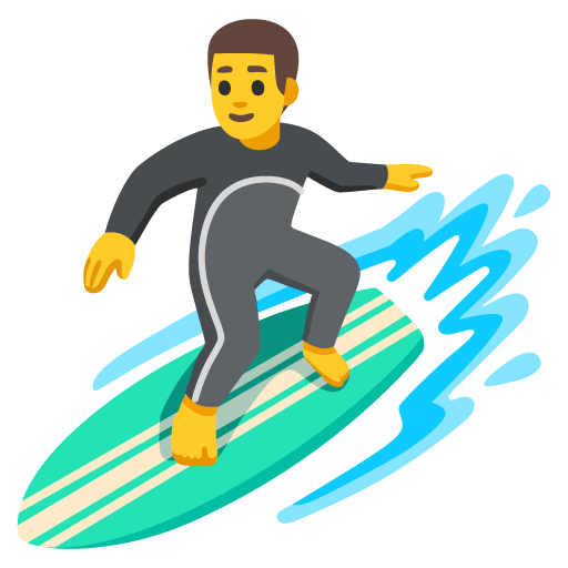 🏄‍♂️ Hombre Haciendo Surf en Google Noto Color Emoji 17.0