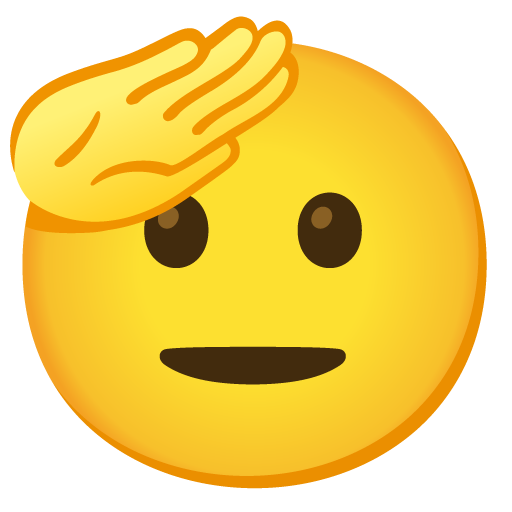 🫡 Ansikte Som Gör Honnör på Google Noto Color Emoji 17.0