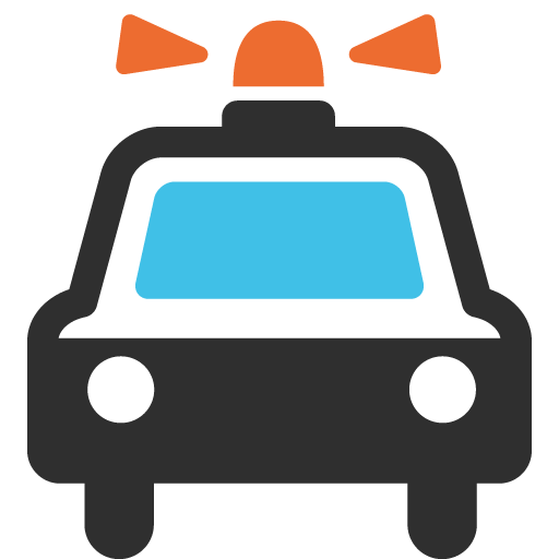  Oncoming Police Car Emoji Copy And Paste Emoji Stock