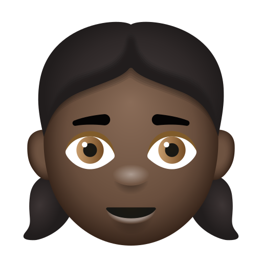 👧🏿 Girl: Dark Skin Tone on Icons8 14.0