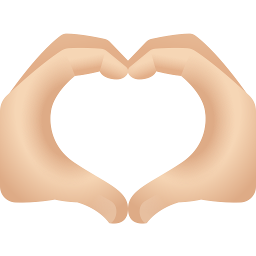 🫶🏻 Heart Hands: Light Skin Tone on Icons8 14.0